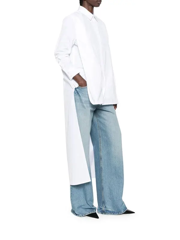 Alaïa Asymmetric Cotton Poplin Shirt