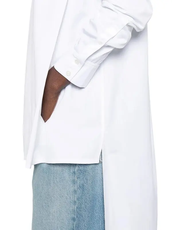 Alaïa Asymmetric Cotton Poplin Shirt