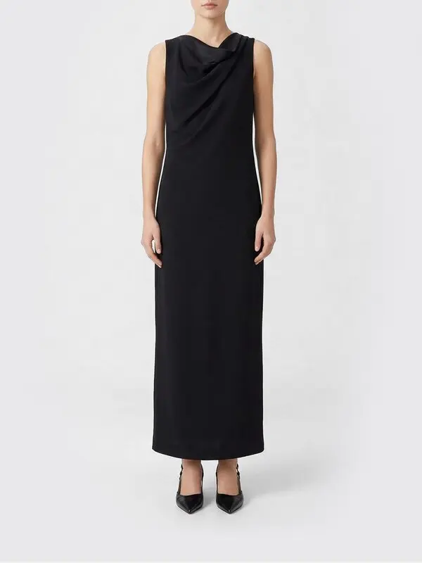Max Mara Long Polyester Dress - Black