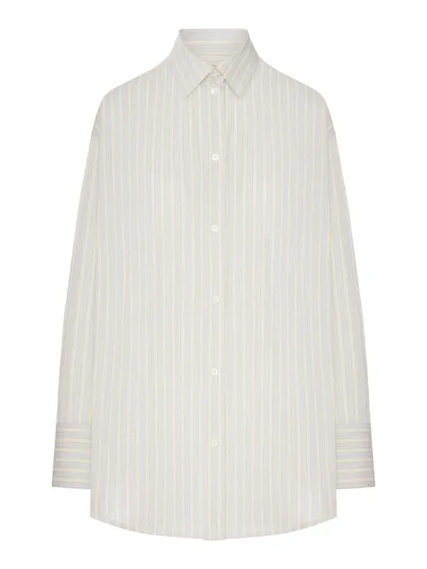 TOTEME Striped Oversized Shirt - Multicolor