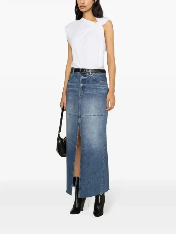 Isabel Marant Étoile Nayda Knot-detail Asymmetric T-shirt - White