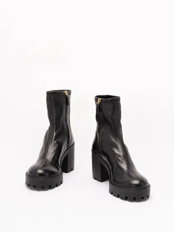 Prada Leather Booties - Multicolor