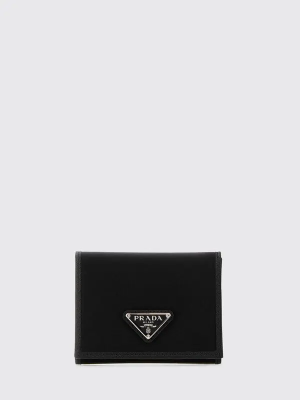 Prada Re-nylon Wallet With Logo - Black