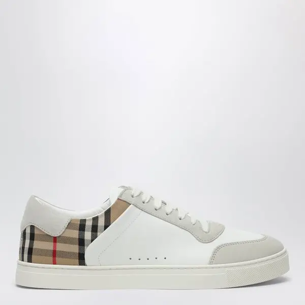 Burberry And Check Leather Sneakers