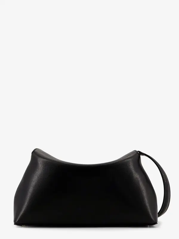 TOTEME T-lock Leather Clutch - Black
