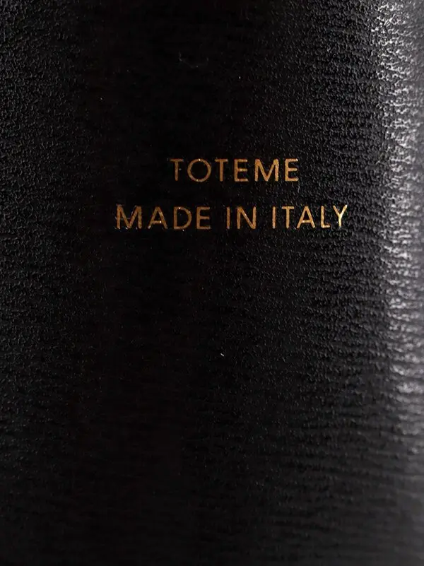TOTEME T-lock Leather Clutch - Black