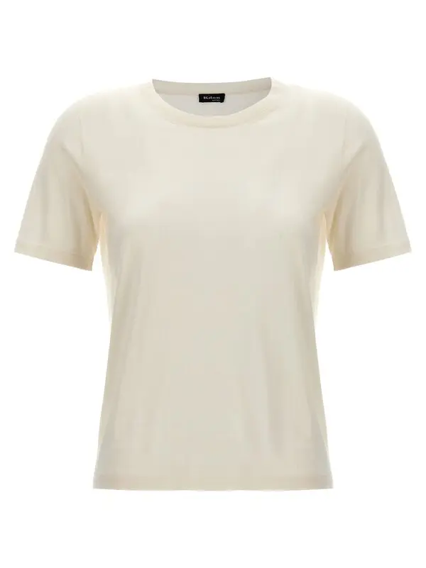 Kiton Silk Cashmere T-shirt - White