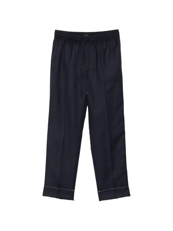 Brioni Asolo Linen And Wool Trousers - Multicolor