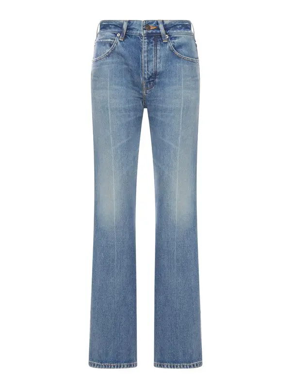 Balenciaga Medium Wash Denim Flare Jeans