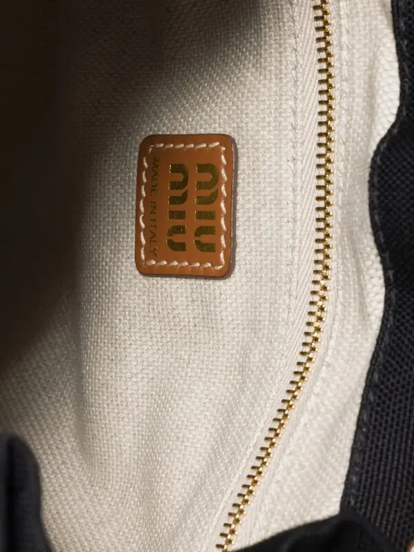 Miu Miu Canvas And Leather Large Backpack
