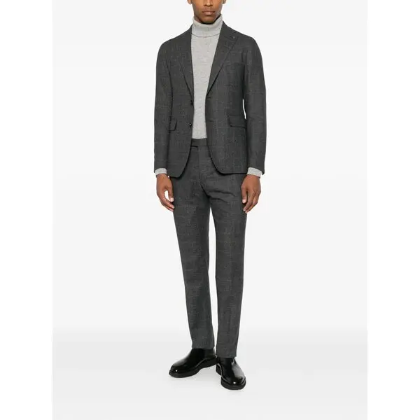 Tagliatore Grey Suits Single Breasted Suits
