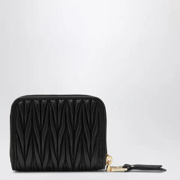 Miu Miu Matelasse Nappa Coin Purse - Black