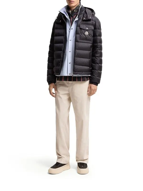 Moncler Piumino Corto Verith Con Cappuccio - Brown