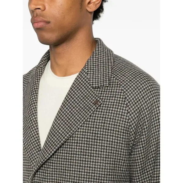 Tagliatore Grey Coats Single Breasted Coats
