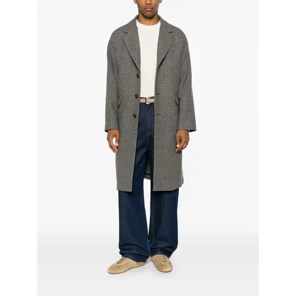 Tagliatore Grey Coats Single Breasted Coats