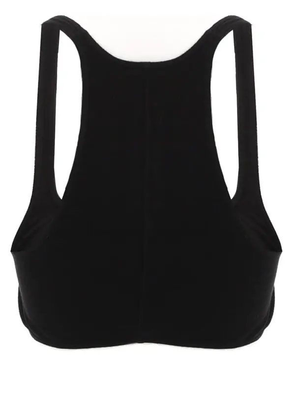 Rick Owens Cotton Crop Top - Black