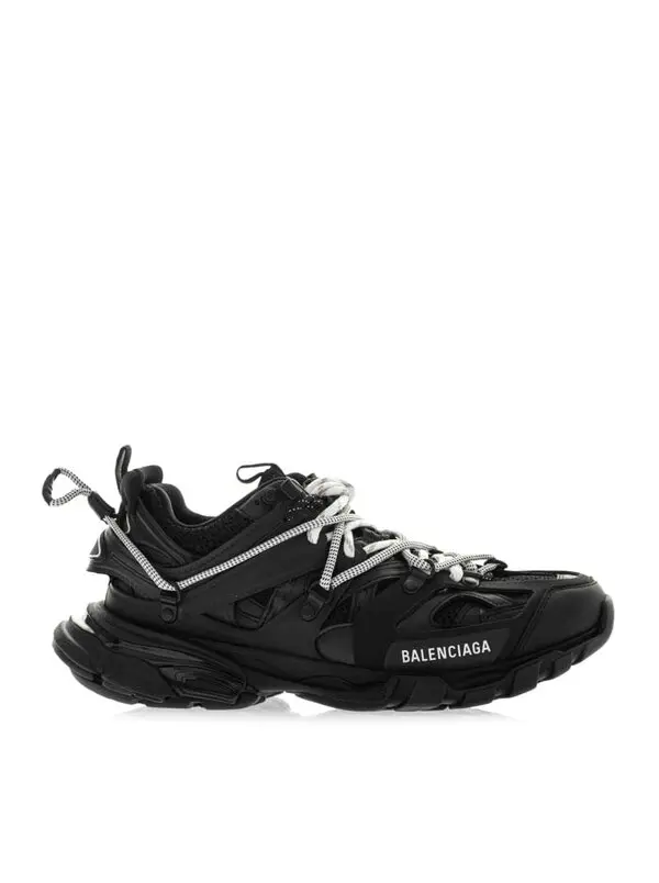Balenciaga Men`s Trail Laces Track Sneaker In Black/white - Multicolor