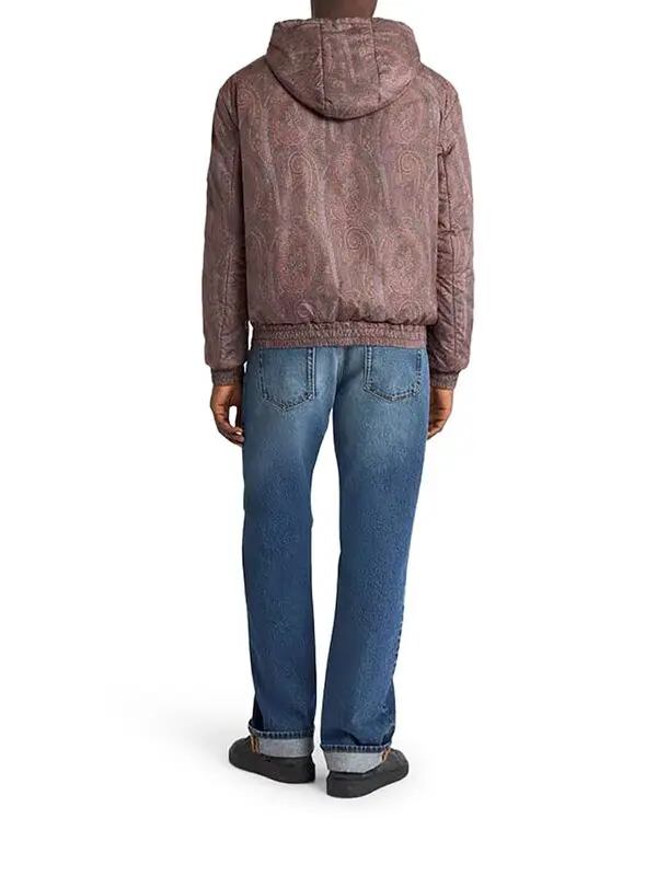 Etro Padded Bomber Jacket With Hood And Arnica Pattern