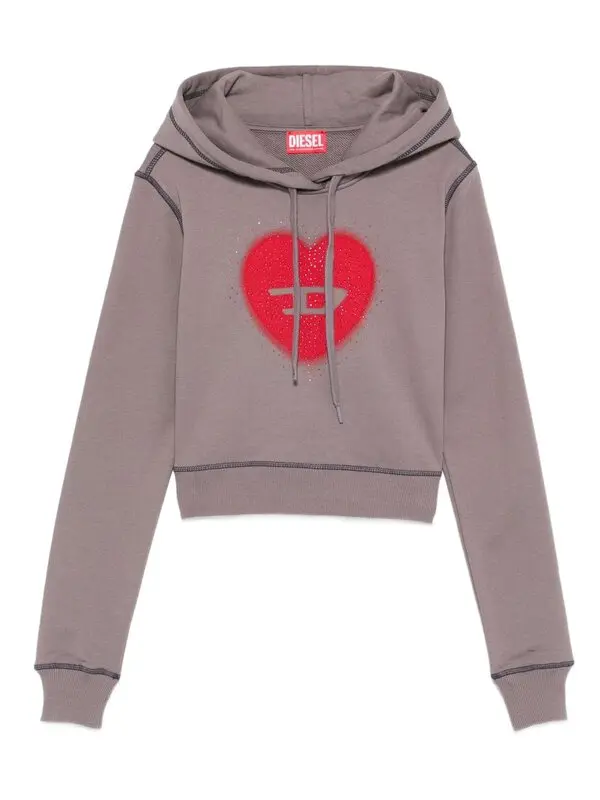 DIESEL® Heart Cotton Hoodie - Multicolor