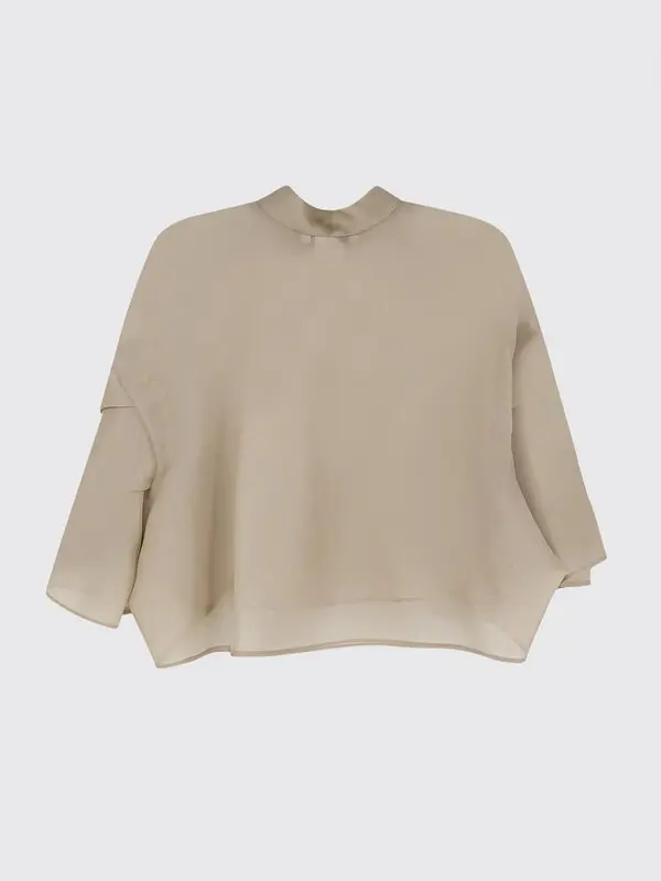 Max Mara Silk Cape Blouse - Cream
