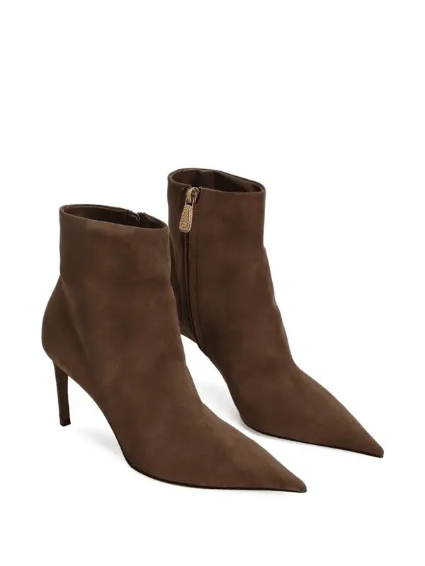 Dolce & Gabbana Devotion Pointed-toe Ankle Boots 75mm