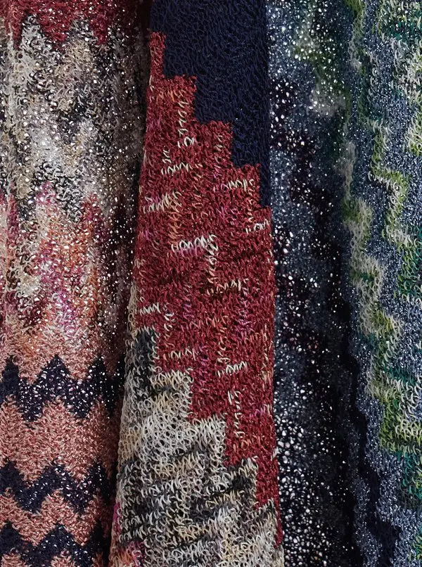 Missoni Cape With Multicolored Motif And Tech Fabric, Multicolored