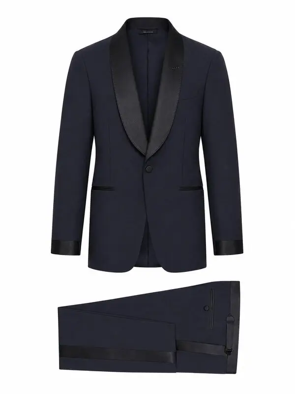 TOM FORD Single Breasted Tuxedo With Silk Inserts - Multicolor