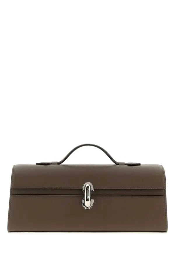 Savette Leather Slim Symmetry Handbag - Brown