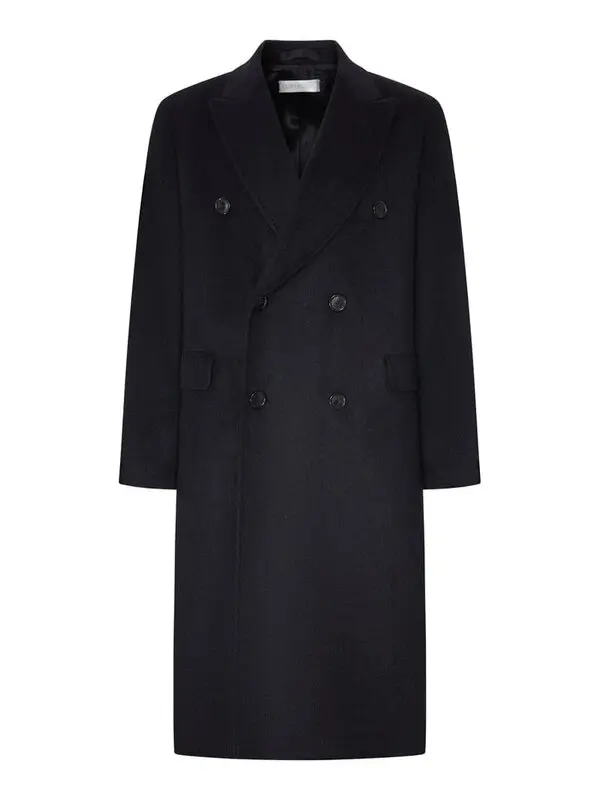 Our Legacy Whale Double-breasted Mohair Wool Coat - Black