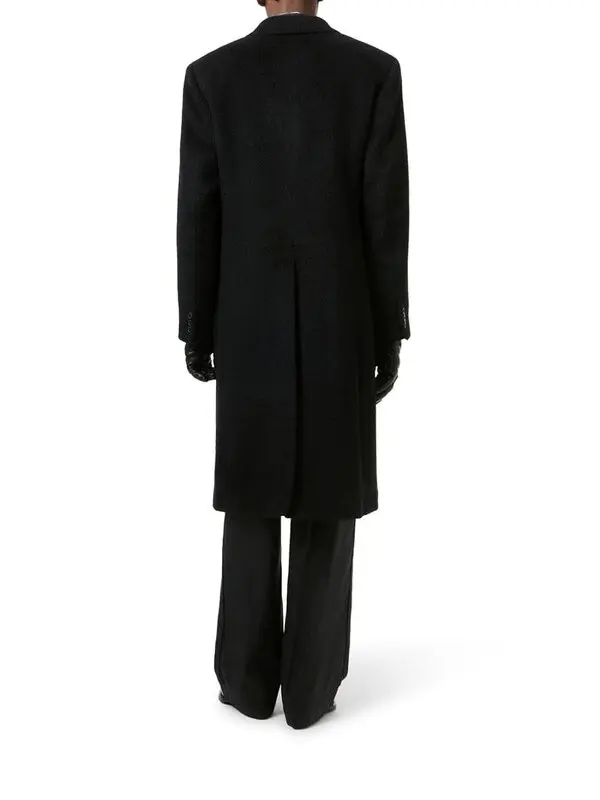 Our Legacy Whale Double-breasted Mohair Wool Coat - Black