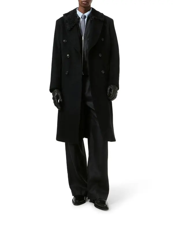 Our Legacy Whale Double-breasted Mohair Wool Coat - Black