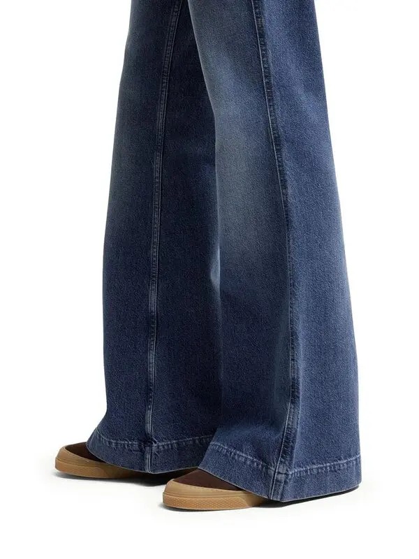Moncler Wide Leg Denim Jeans - Blue
