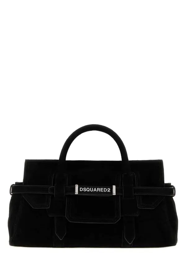 Dsquared2 Suede Twin Handbag - Black