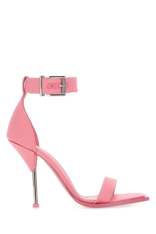 Alexander McQueen Satin Sandals - Pink