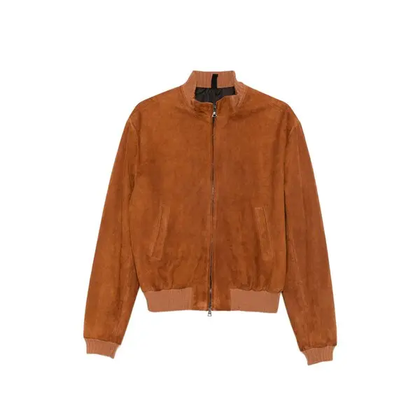 Tagliatore Suede Bomber Jacket - Brown