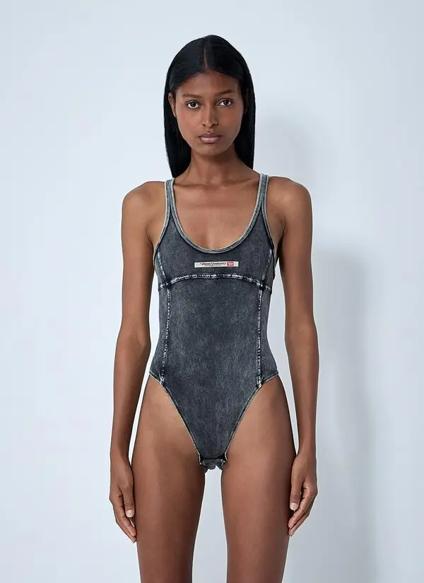 DIESEL® Phoebe-dnm Bodysuit - Black