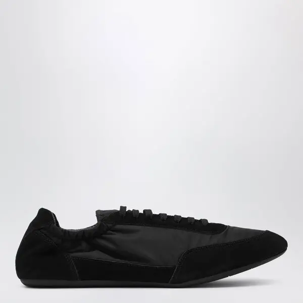 Prada Collapse Re-nylon And Suede Sneakers - Black