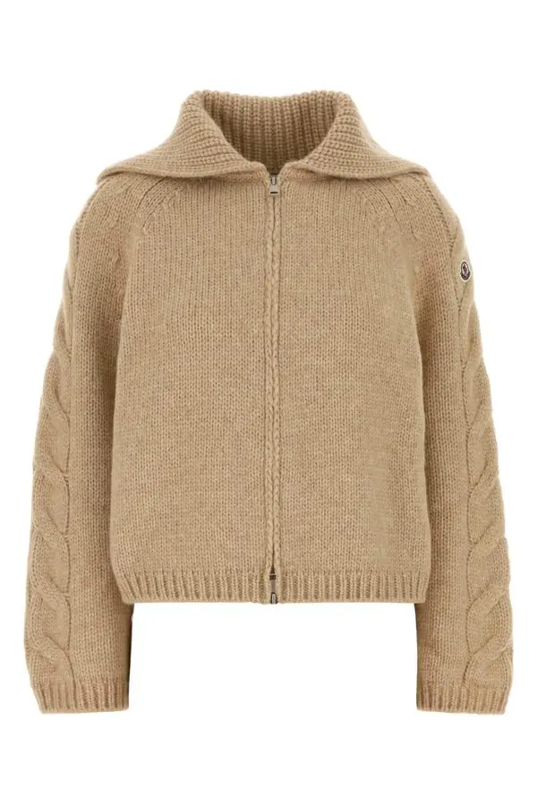 Moncler Alpaca Blend Cardigan - Brown
