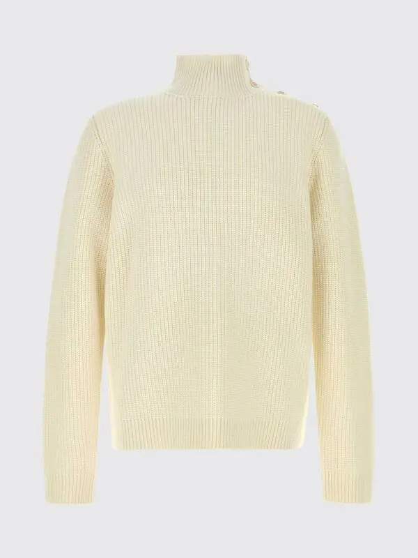 Prada Virgin Wool Knit Sweater - White