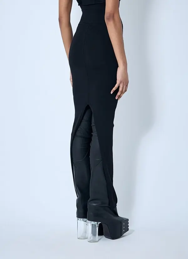 Rick Owens Wool Knit Maxi Skirt