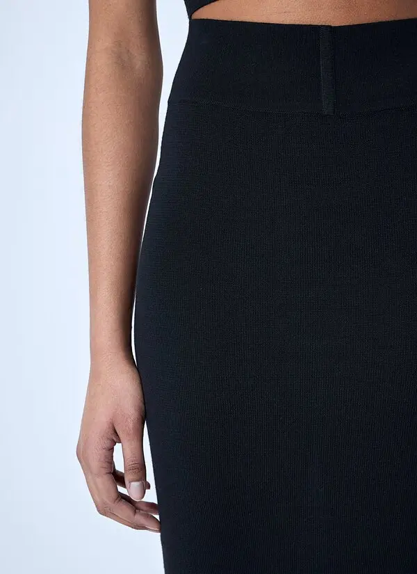 Rick Owens Wool Knit Maxi Skirt