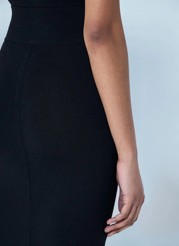 Rick Owens Wool Knit Maxi Skirt
