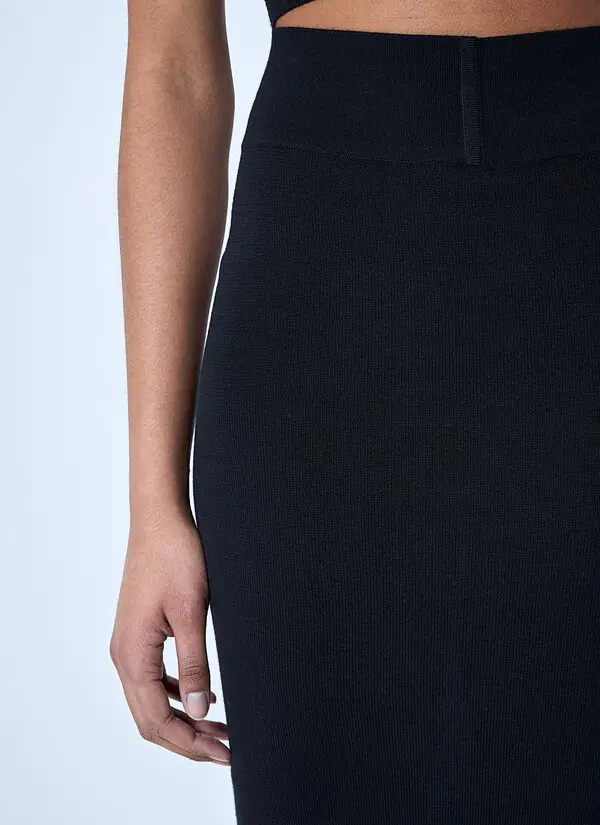 Rick Owens Wool Knit Maxi Skirt