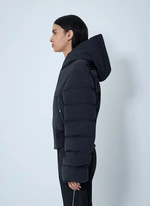 Rick Owens Hooded Down Jacket - Black
