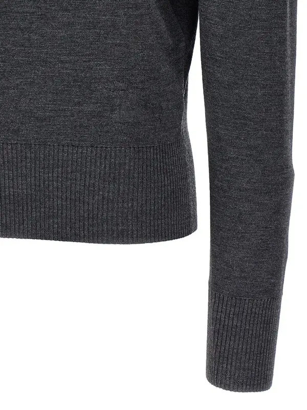 Burberry High Neck Wool Sweater - Gray