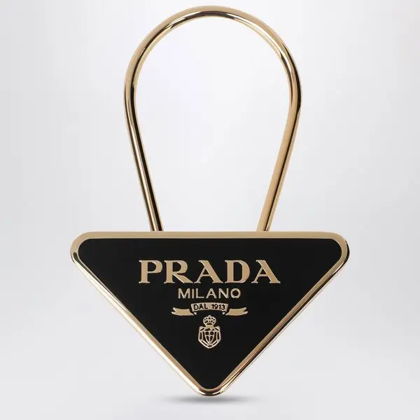 Prada Gold Enamelled Metal Key Ring
