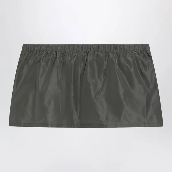 Miu Miu Tela Tec Miniskirt With Front Pocket - Green