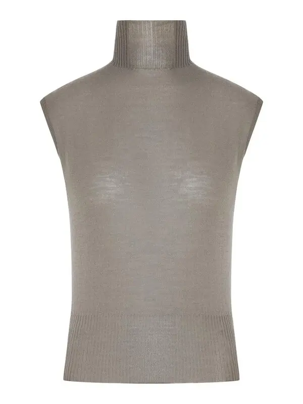 Rick Owens Turtle Knitted Top - Gray