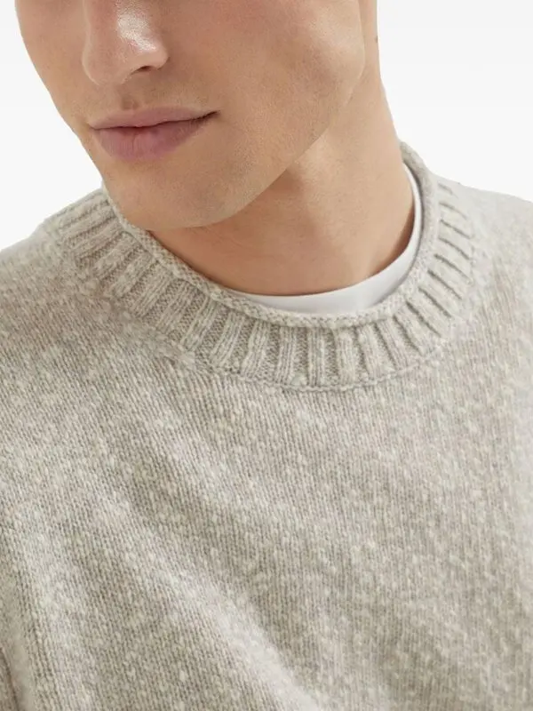 Brunello Cucinelli Wool Crew Neck Sweater - Multicolor