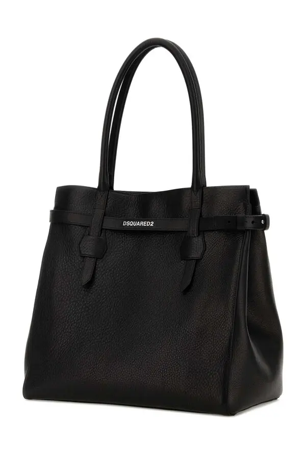 Dsquared2 Leather Twin Shopping Bag - Black